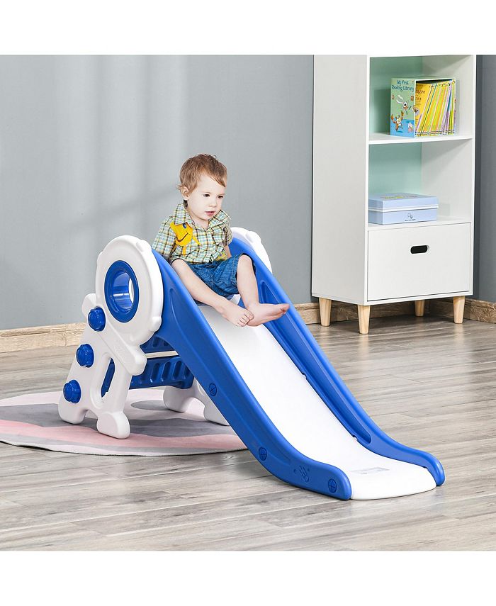 Qaba Small & Smooth Folding Kids Slide, Astronaut Activity Baby Climber ...