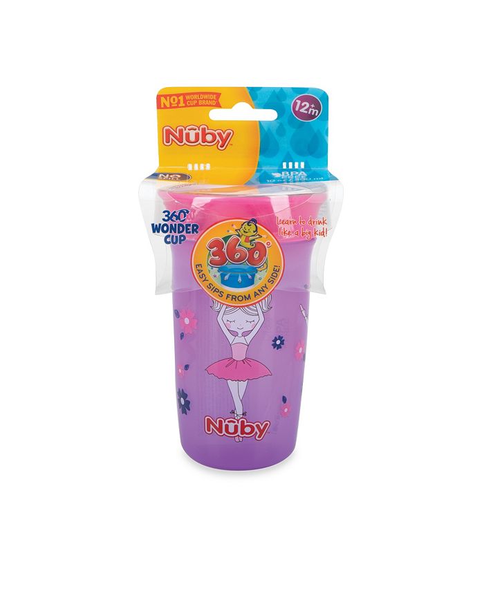 Nuby 360 Degree Easy Sip Grip Wonder Cup 10oz, Purple, Ballerinas - Macy's