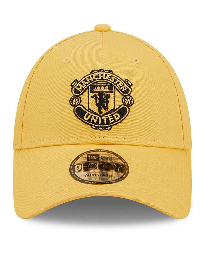 New Era Men's Yellow Manchester United Seasonal 9FORTY Adjustable Hat ...