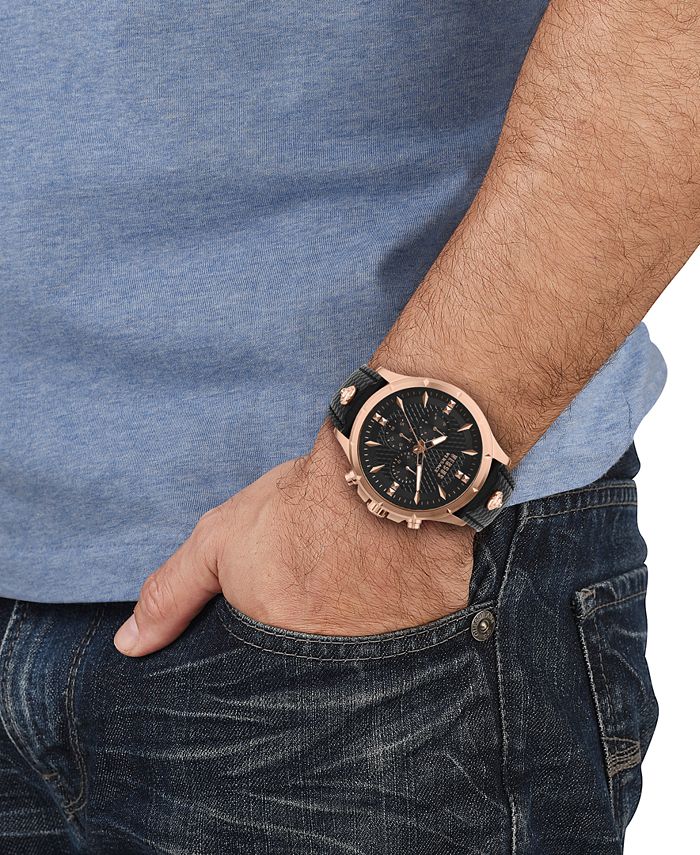 Versus Versace Versus by Versace Men's Chrono Lion Modern Round Black ...