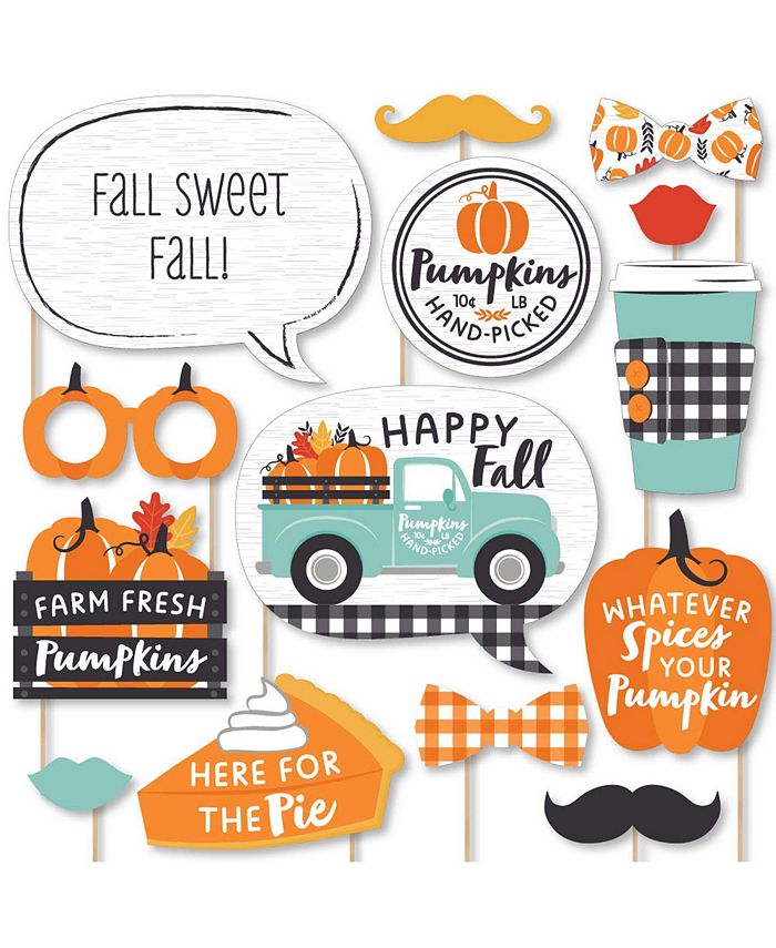 Big Dot of Happiness Happy Fall Truck - Harvest Pumpkin Party Photo ...