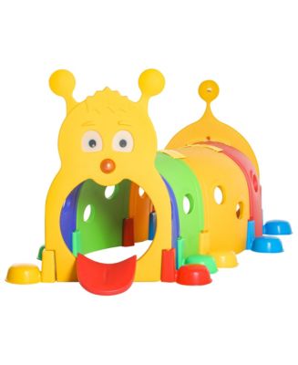 Qaba Kids Play Structure Caterpillar Design Climbing and Crawling Multi ...