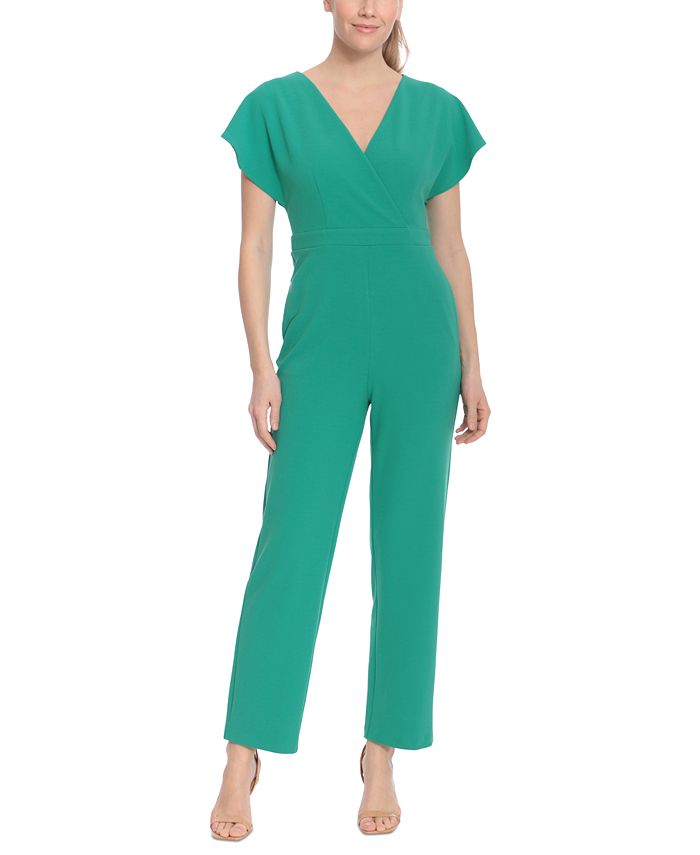 London Times Women's Batwing V-Neck Side-Pocket Jumpsuit - Macy's
