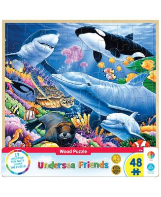 Masterpieces Wood Fun Facts - Undersea Friends 48 Piece Wood Puzzle ...