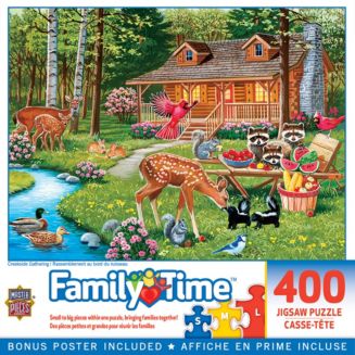 MasterPieces Family Time - Creekside Gathering 400 Piece Jigsaw Puzzle ...