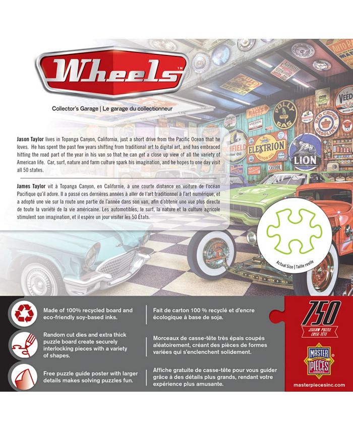 Masterpieces Wheels - Collector's Garage 750 Piece Jigsaw Puzzle - Macy's