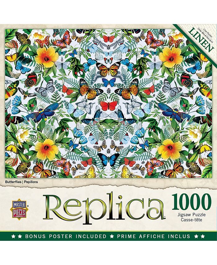 MasterPieces Puzzles Masterpieces Replica - Butterflies 1000 Piece ...