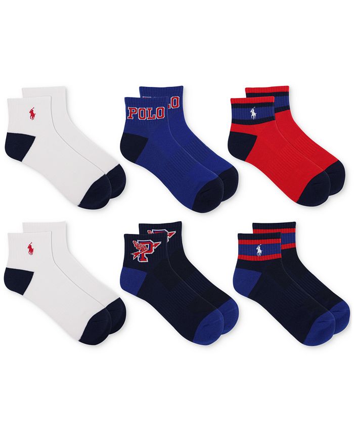 Polo Ralph Lauren Men's Quarter Socks, 6-Pack - Macy's