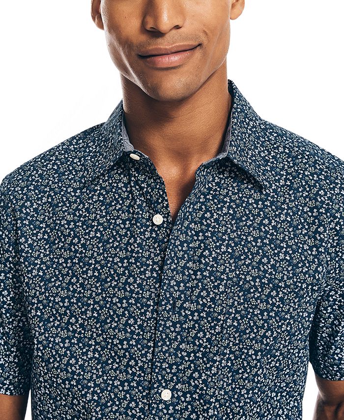 Nautica Mens Short Sleeve Classic Fit Plaid Shirt And Reviews Casual