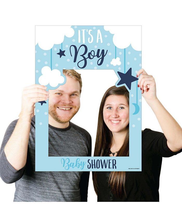 Big Dot of Happiness It's a Boy - Blue Baby Shower Selfie Photo Booth ...