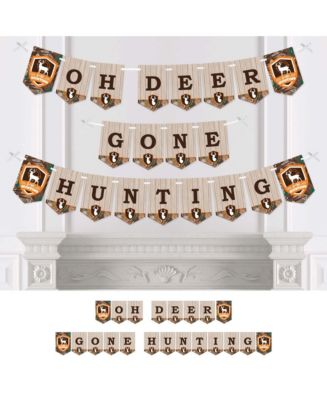Big Dot of Happiness Gone Hunting - Deer Hunting Bunting Banner - Party ...