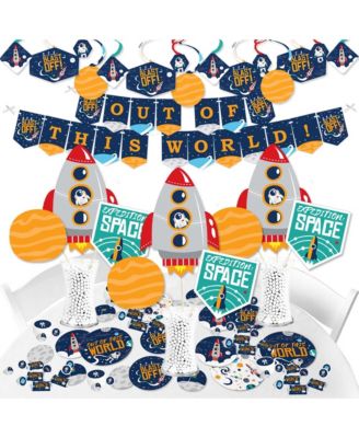 Big Dot of Happiness Blast Off to Outer Space - Rocket Ship Baby Shower ...