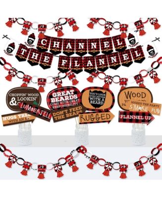 Big Dot of Happiness Lumberjack - Channel the Flannel - Banner and ...