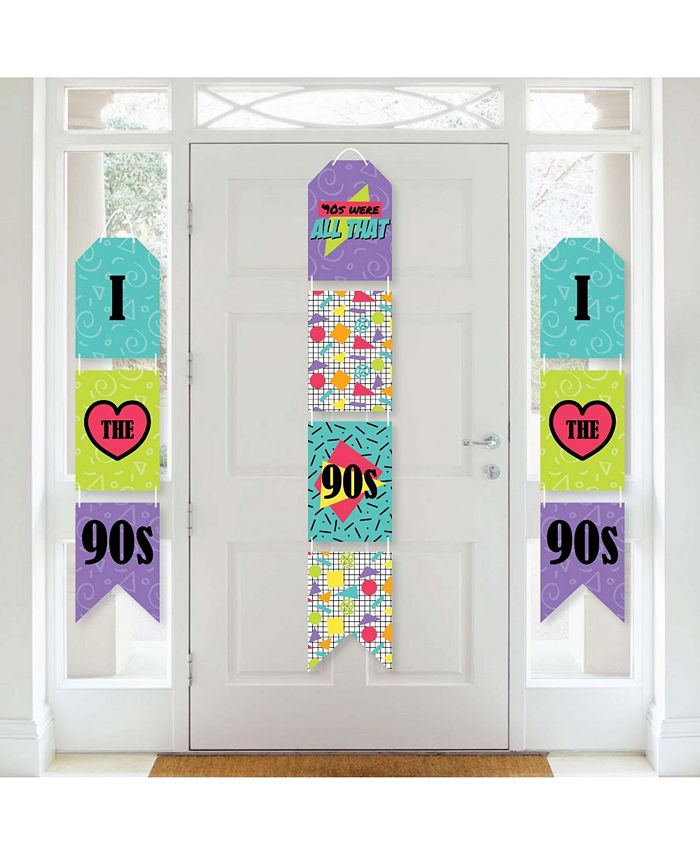 Big Dot of Happiness 90's Throwback - Hanging Vertical Paper Door ...