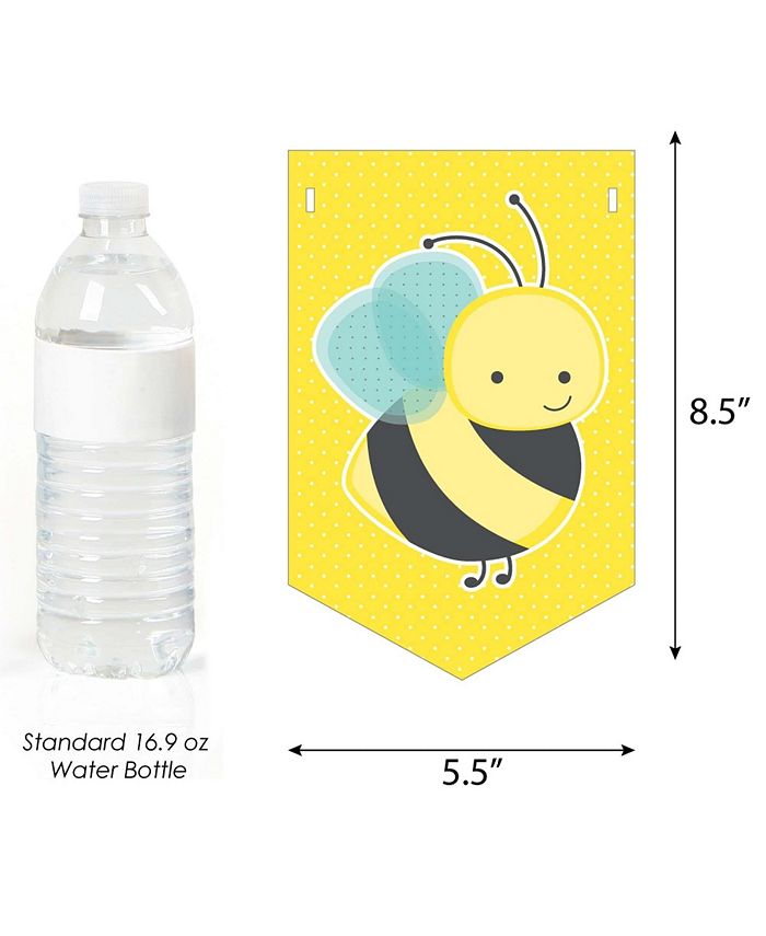 Big Dot of Happiness Honey Bee - Bunting Banner - Party Decorations ...