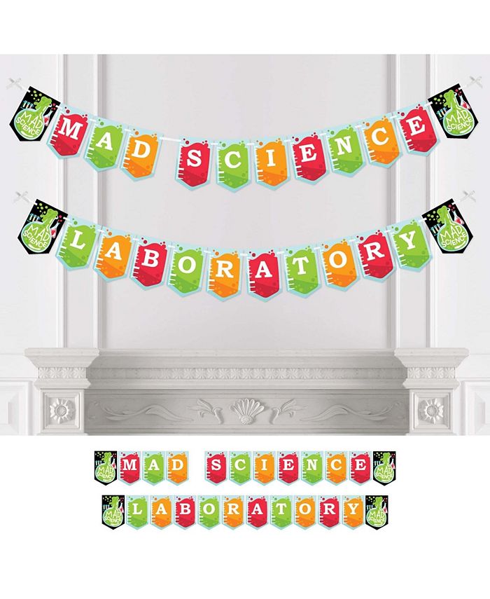 Big Dot of Happiness Scientist Lab - Bunting Banner - Party Decorations ...