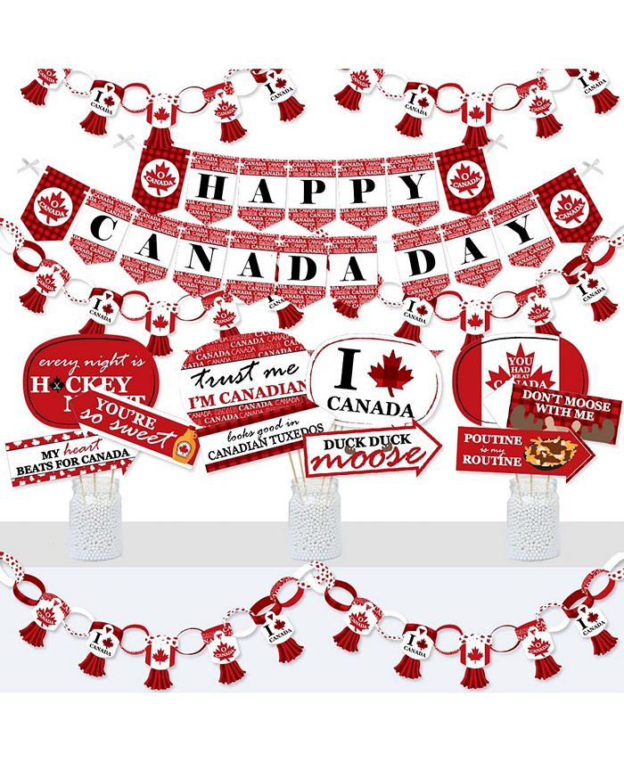 Big Dot of Happiness Canada Day - Banner and Photo Booth Decorations ...