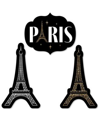 Stars Over Paris - DIY Shaped Parisian Themed Party Cut-Outs - 24 Count ...