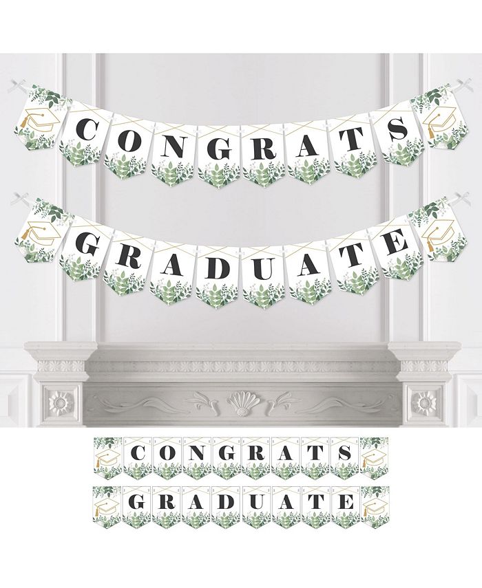 Big Dot of Happiness Boho Botanical Graduate Graduation Party Bunting ...