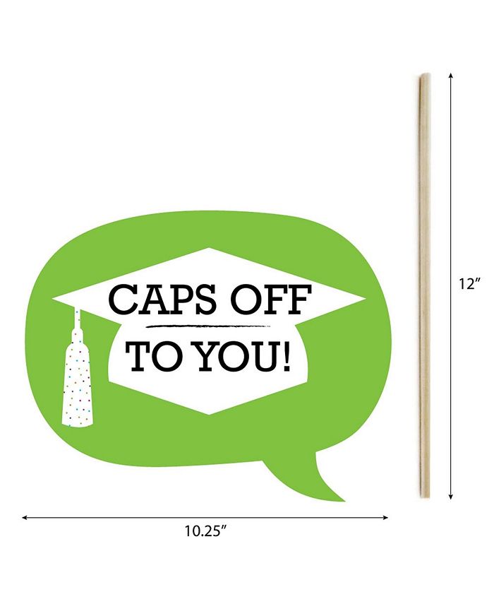 Big Dot of Happiness Funny Hats Off Grad - Graduation Party Photo Booth ...