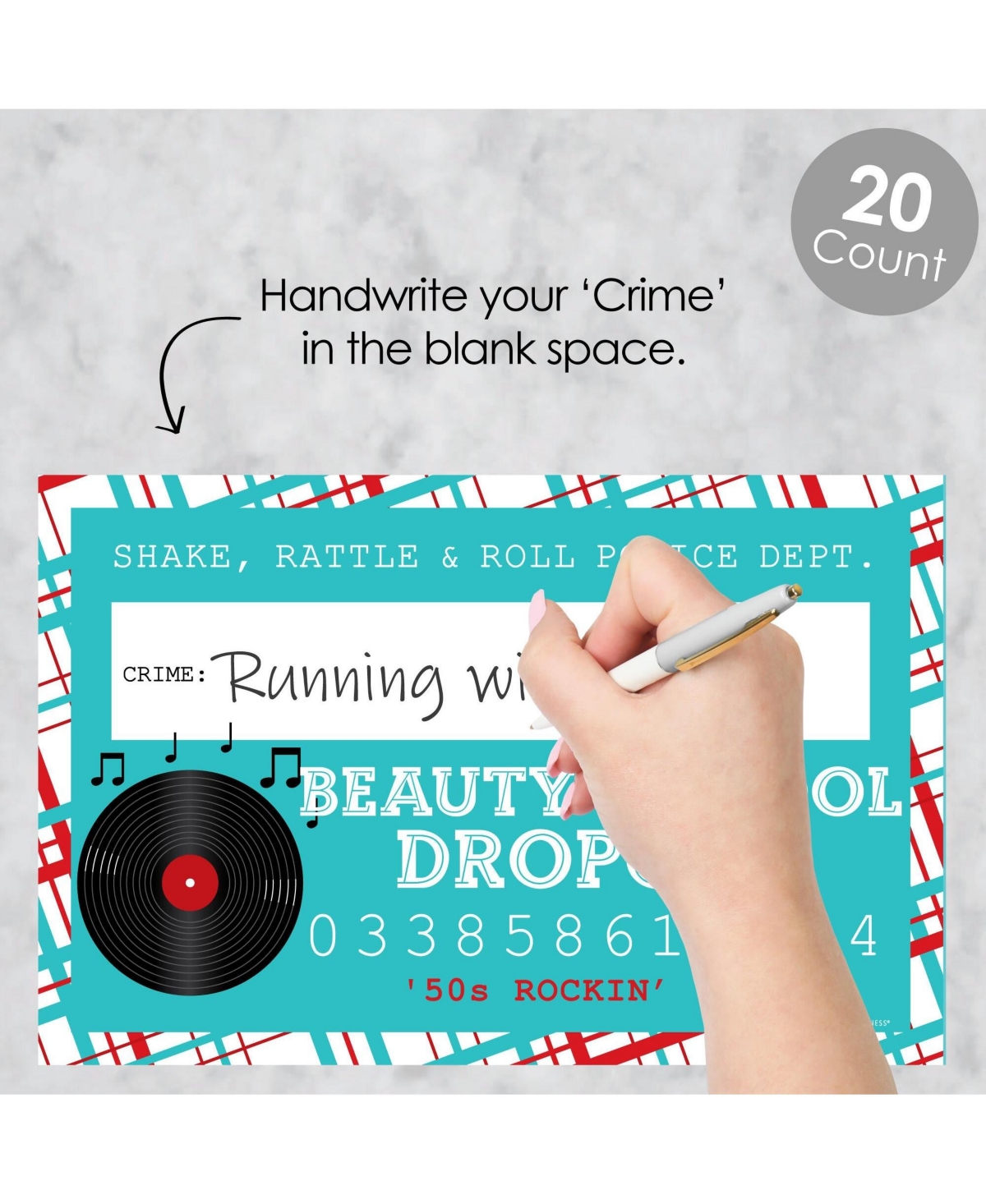 Big Dot Of Happiness 50's Sock Hop - Party Mug Shots - Photo Booth ...