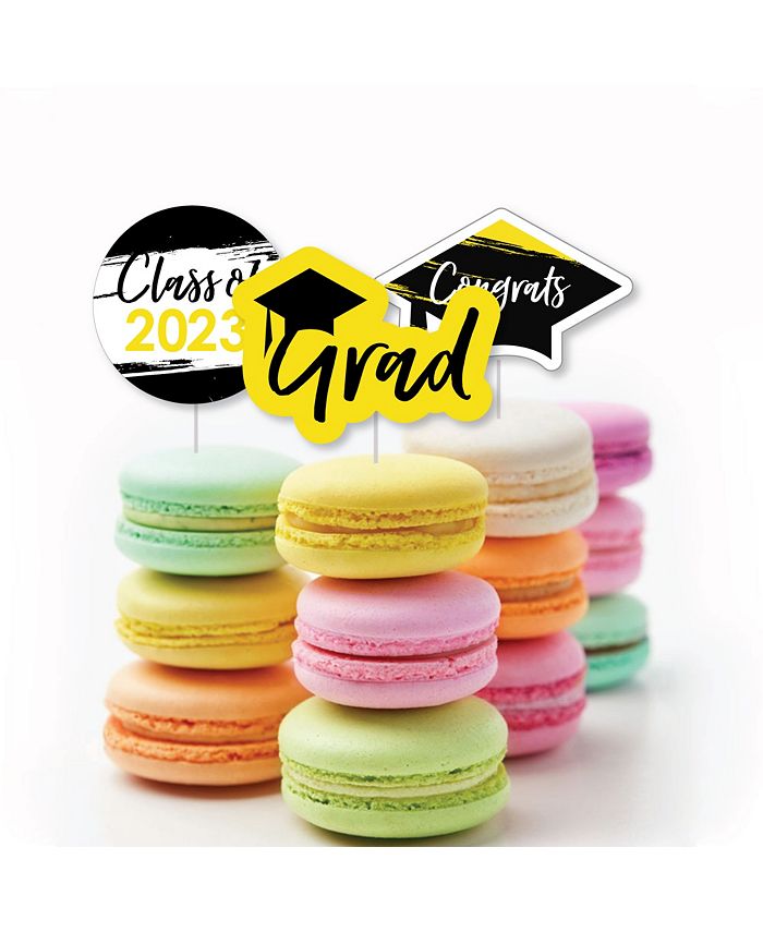 Big Dot of Happiness Yellow Grad - Best is Yet to Come - DIY Shaped ...