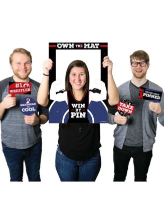 Own the Mat - Wrestling Birthday Party Selfie Photo Booth Picture Frame ...