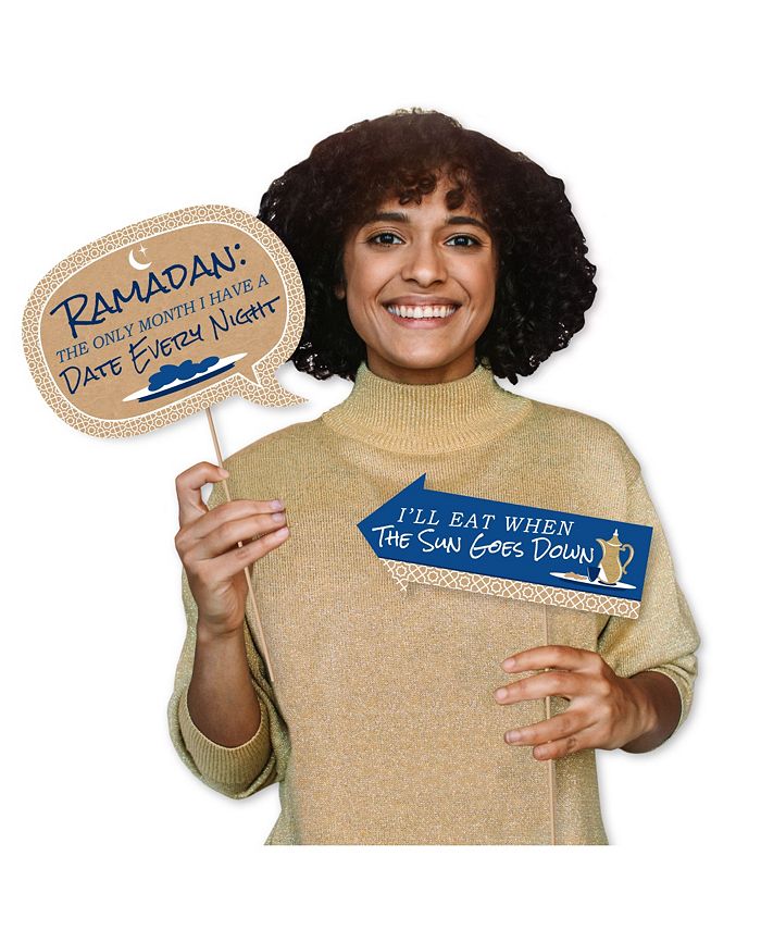 Big Dot of Happiness Funny Ramadan - Eid Mubarak Photo Booth Props Kit ...