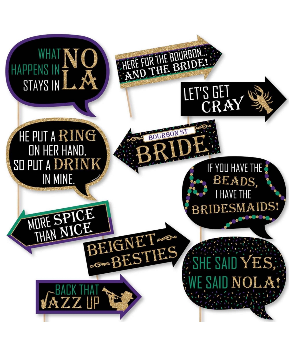 Big Dot Of Happiness Funny Nola Bride Squad - New Orleans Bachelorette ...