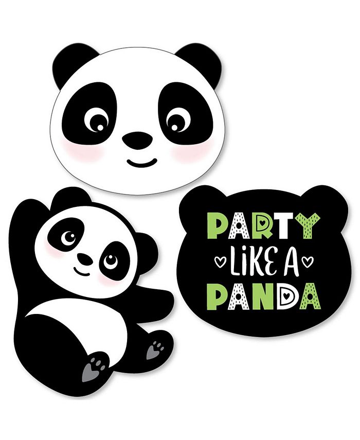 Big Dot of Happiness Party Like a Panda Bear - DIY Shaped Baby Shower ...