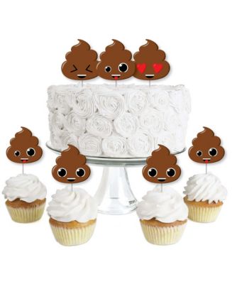 Party 'Til You're Pooped - Dessert Cupcake Toppers Poop Emoji Treat ...