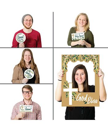 Big Dot of Happiness Elegant Cross - Religious Party Selfie Photo Booth ...