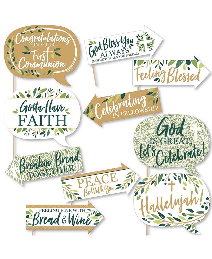 Big Dot of Happiness Funny First Communion Elegant Cross - Religious ...