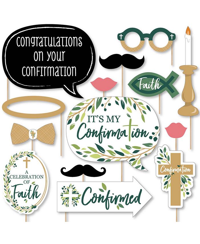 Big Dot of Happiness Confirmation Elegant Cross - Religious Party Photo ...