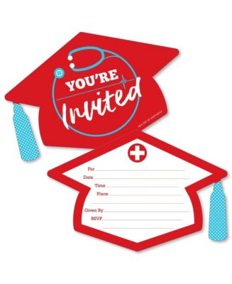 Nurse Graduation - Shaped Fill-in Invitations with Envelopes - 12 Ct ...