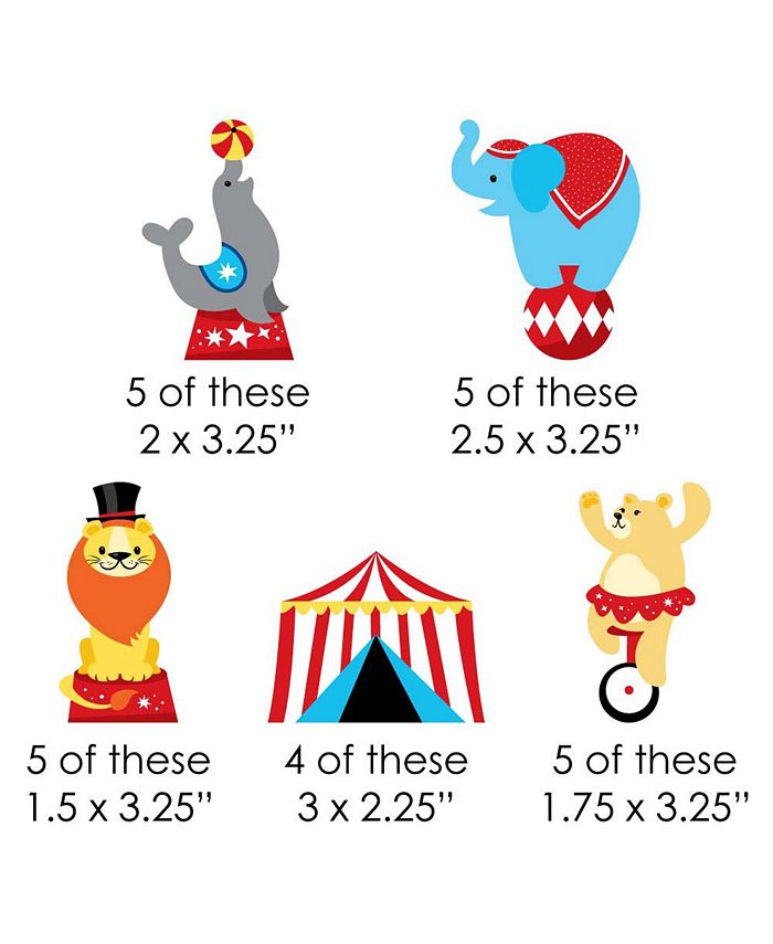 Big Dot of Happiness Carnival - Step Right Up Circus - DIY Shaped ...