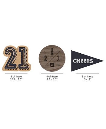 Big Dot of Happiness Finally 21 - 21st Birthday - DIY Shaped Party Cut ...