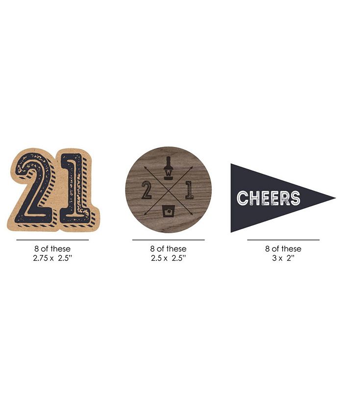 Big Dot of Happiness Finally 21 - 21st Birthday - DIY Shaped Party Cut ...