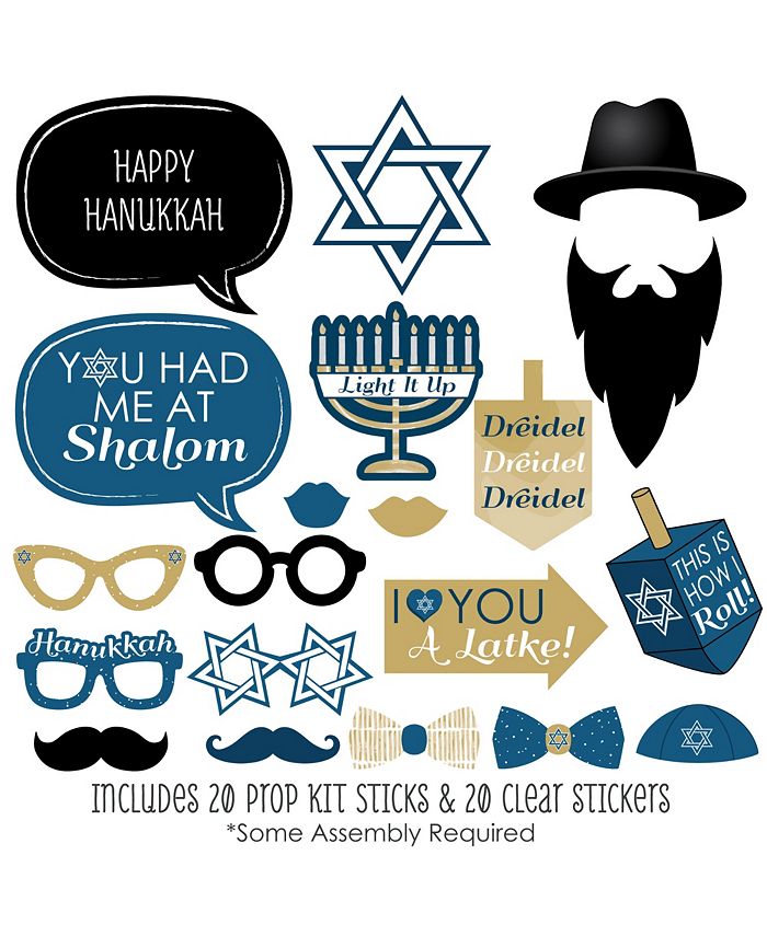 Big Dot of Happiness Happy Hanukkah - Hanukkah & Chanukah Photo Booth ...