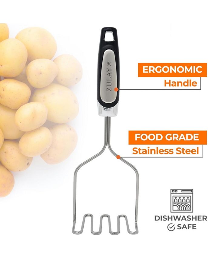 Zulay Kitchen Premium Masher Hand Tool and Potato Smasher Metal Wire ...