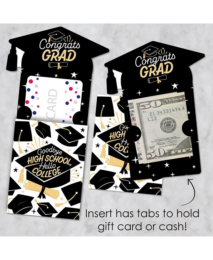 Big Dot of Happiness Goodbye High School Hello College Grad Party Money ...