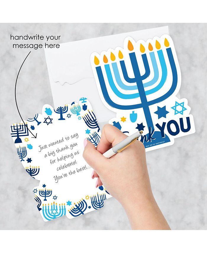Big Dot of Happiness Hanukkah Menorah Chanukah Holiday Party Thank You ...