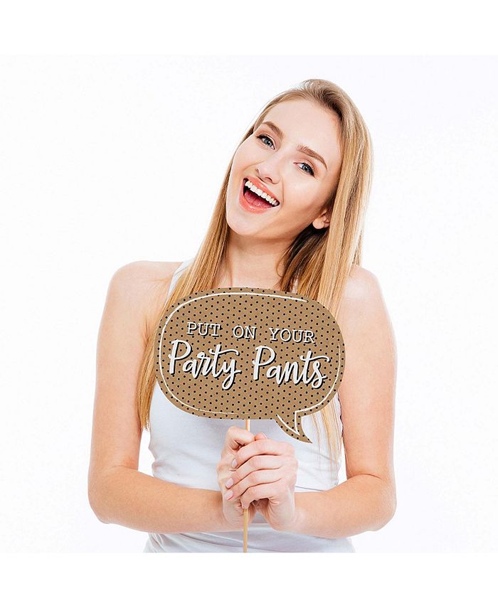 Big Dot of Happiness Put On Your Party Pants - Photo Booth Props Kit ...