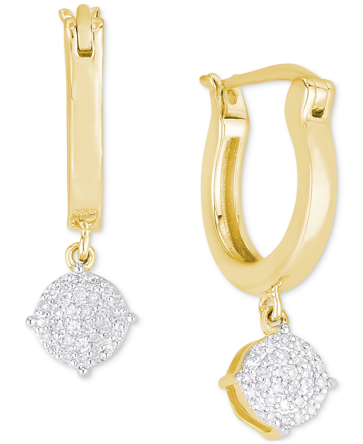 Click here for Diamond Cluster Dangle Hoop Earrings (1/5 ct. tw.)... prices