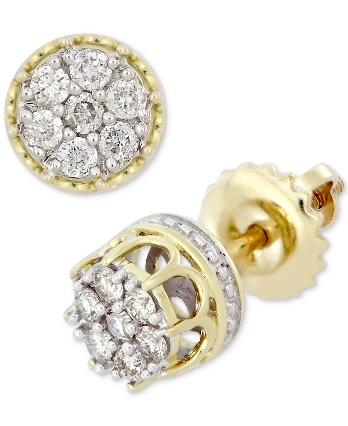 Click here for Mens Diamond Cluster Stud Earrings (1/6 ct. t.w.)... prices