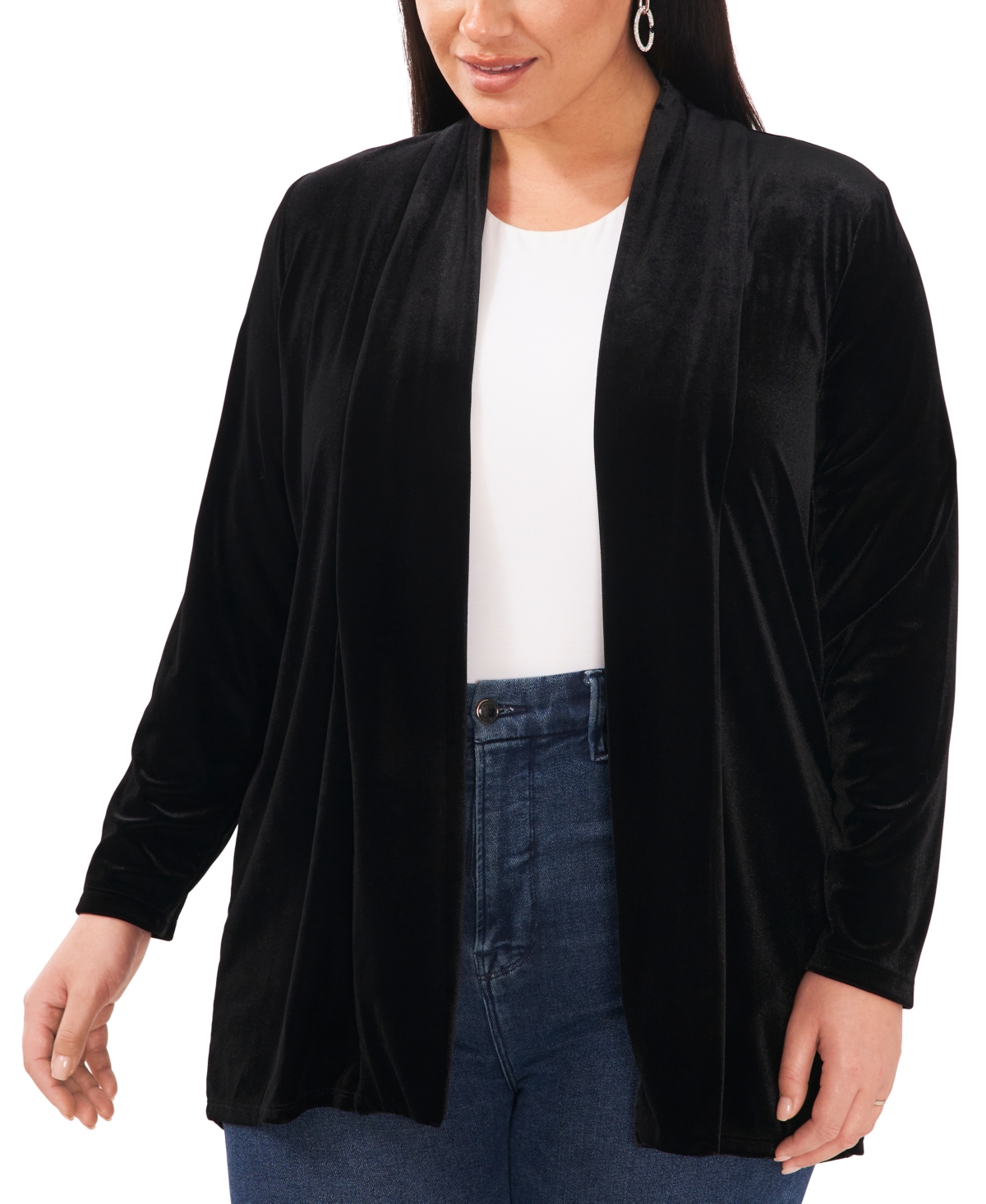 Click here for Vince Camuto Plus Size Open-Front Long-Sleeve Card... prices
