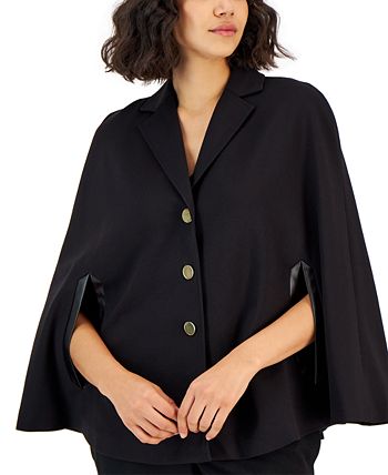 Anne Klein Women's Notch-Collar Cape-Sleeve Jacket - Macy's