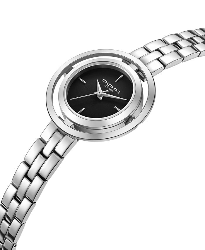 Kenneth Cole New York Women's Transparency Dial Silver-Tone Stainless ...