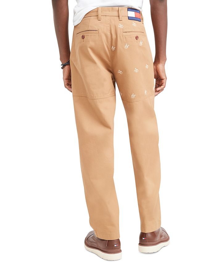 Tommy Hilfiger Men's Single Pleat Monogrammed Chino Pants & Reviews ...