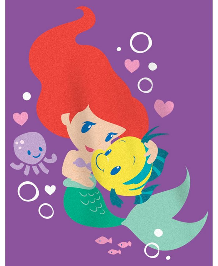 Disney Girl's The Little Mermaid Ariel Flounder Hug Child T-Shirt - Macy's